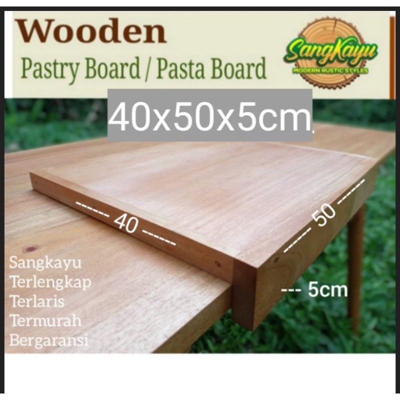 Jual Pastry board kayu jati talenan kue 40x50x5cm kayu talenan adonan ...