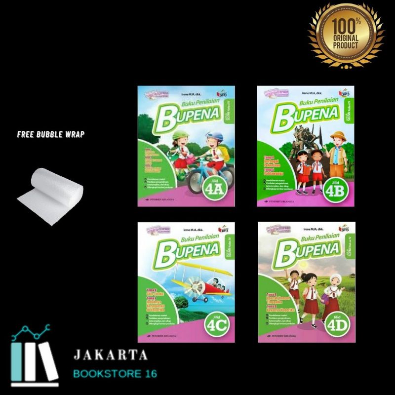 Jual Buku Penilaian Bupena Untuk SD/MI Kelas IV Jilid A-D - Irene MJA, dkk | Shopee Indonesia