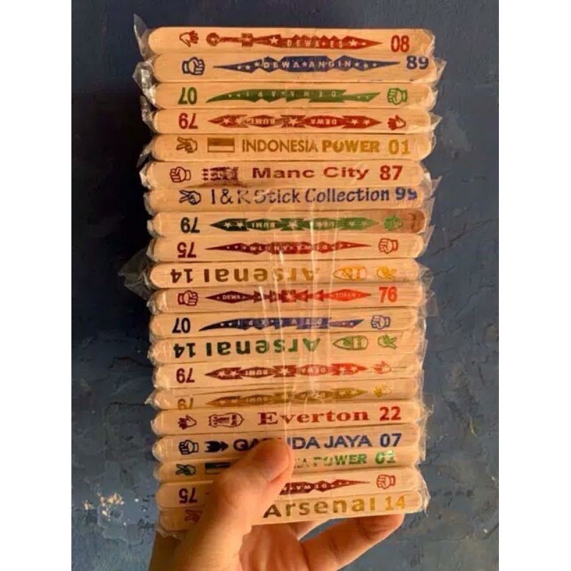 Jual setik stick kayu sablon mainan stik anak /tepek stik es krim ...
