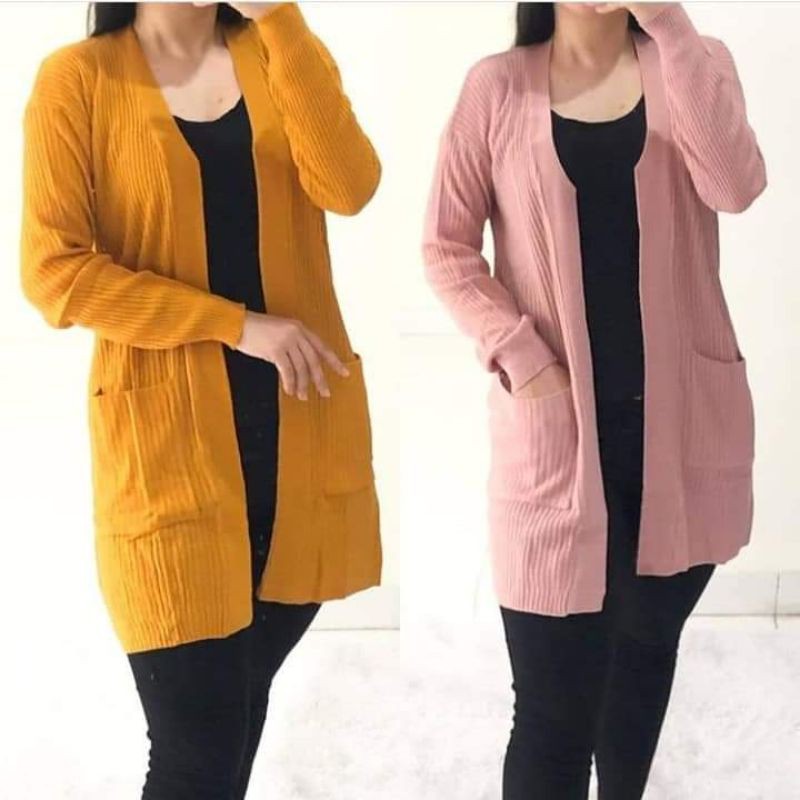 Jual LONG CARDY BELE PREMIUM / OUTER RAJUT PANJANG | Shopee Indonesia