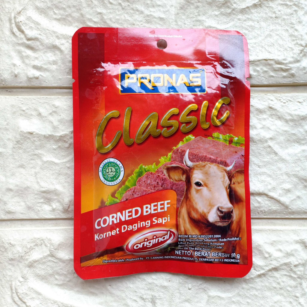Jual Pronas Classic Corned Beef Kornet Daging Sapi Original Keju Pedas ...