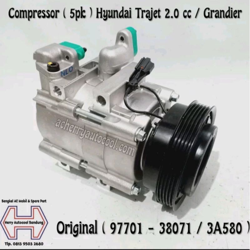 Jual Compressor - Kompressor Ac Mobil Hyundai Trajet 2.0cc / Grandier ...