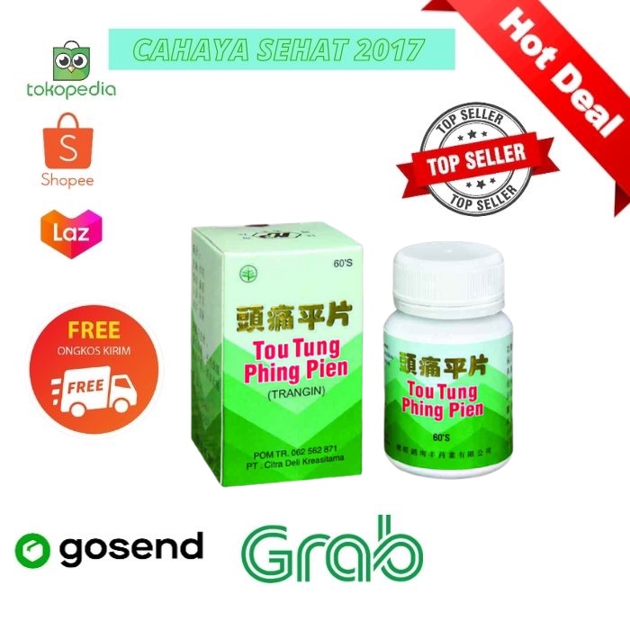 Jual TOU TUNG PHING PIEN (TRANGIN) 60 TABLETS | Shopee Indonesia