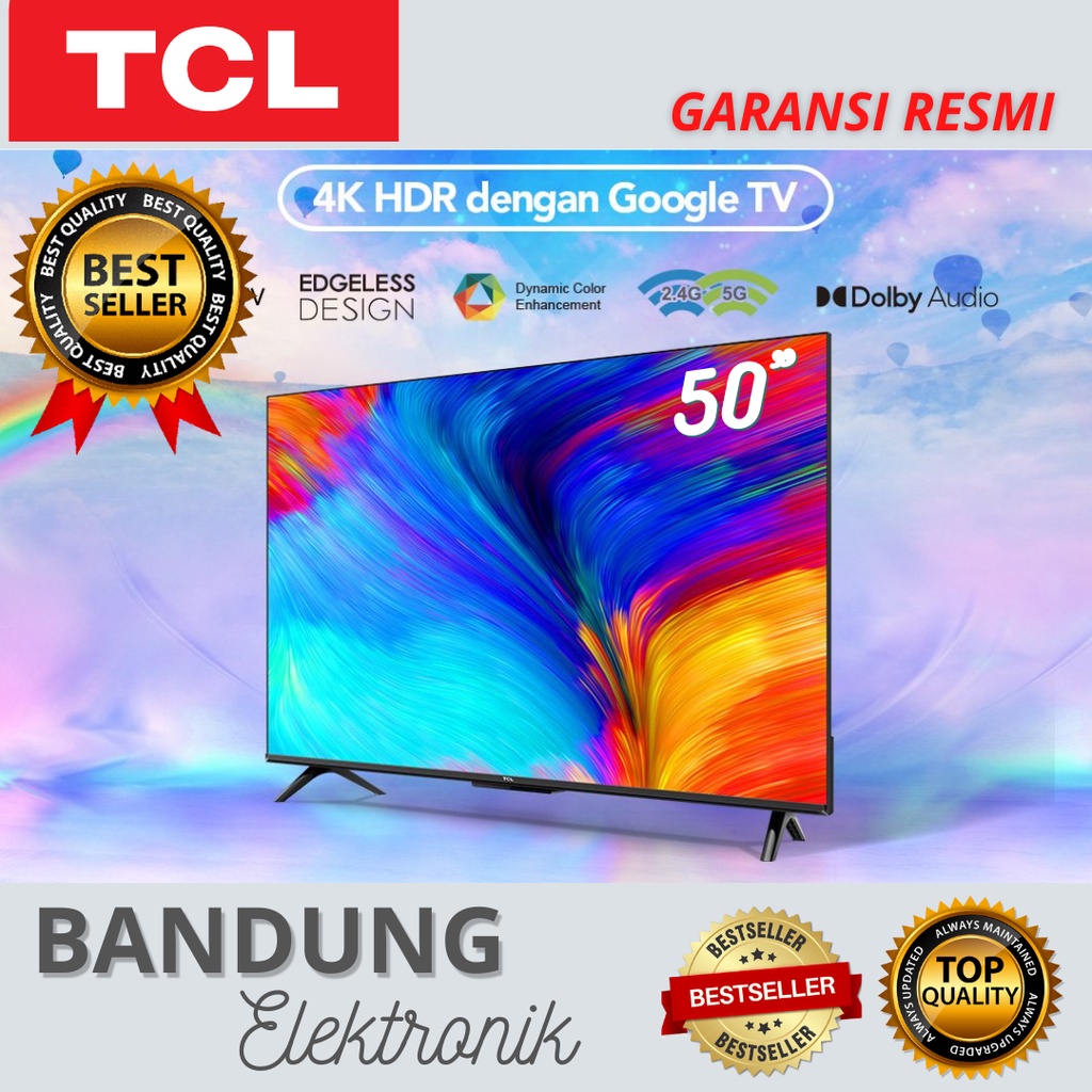 Jual LED TV TCL 50 INCH 50A18 A18 GOOGLE TV 4K UHD ANDROID SMART TV ...