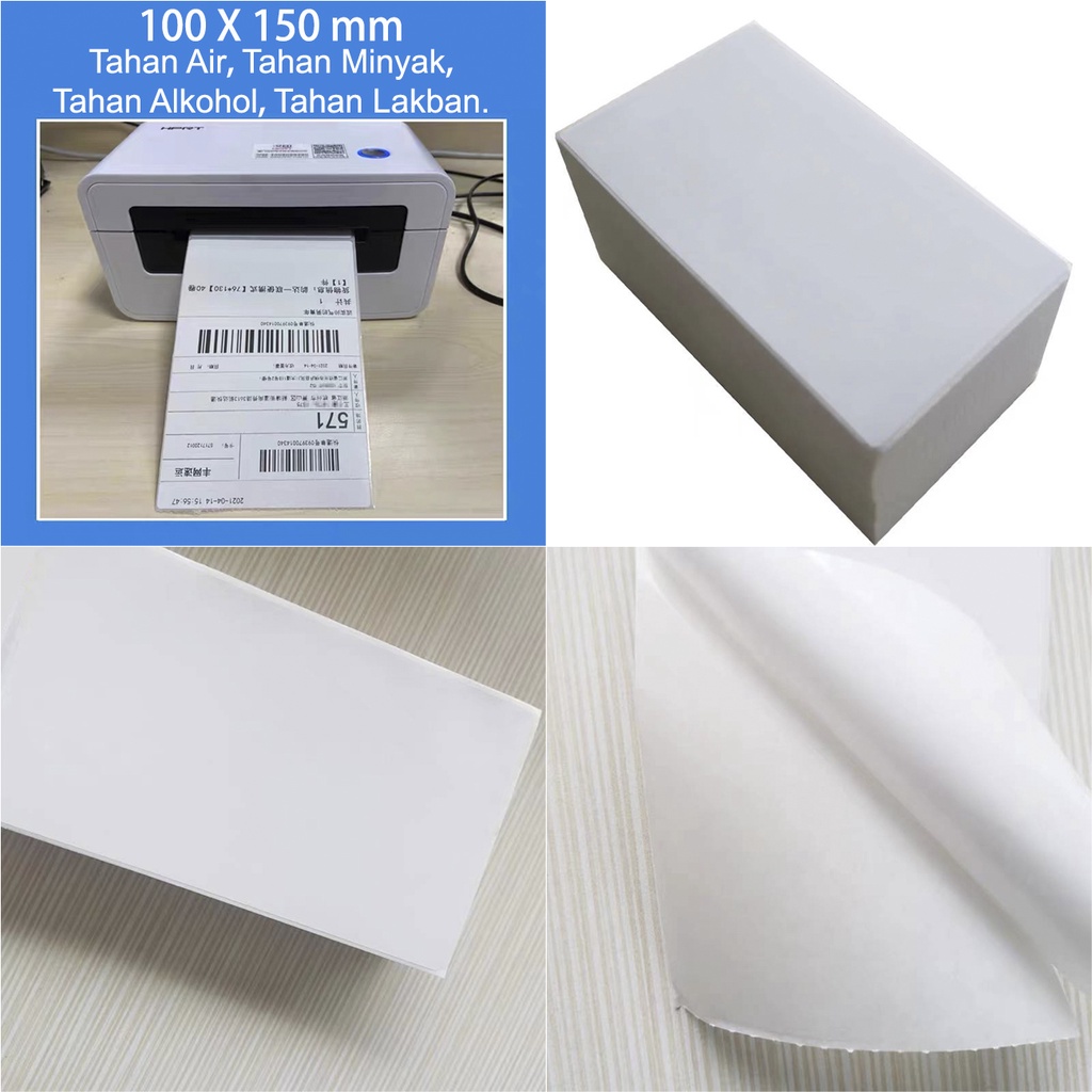 Jual Kertas Label Stiker 500 Sticker Thermal Barcode 100 X 150 Ukuran A6 | Shopee Indonesia