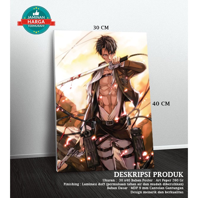Jual Poster Dinding Anime AOT/Hiasan Dinding Rumah Anime Attack on ...