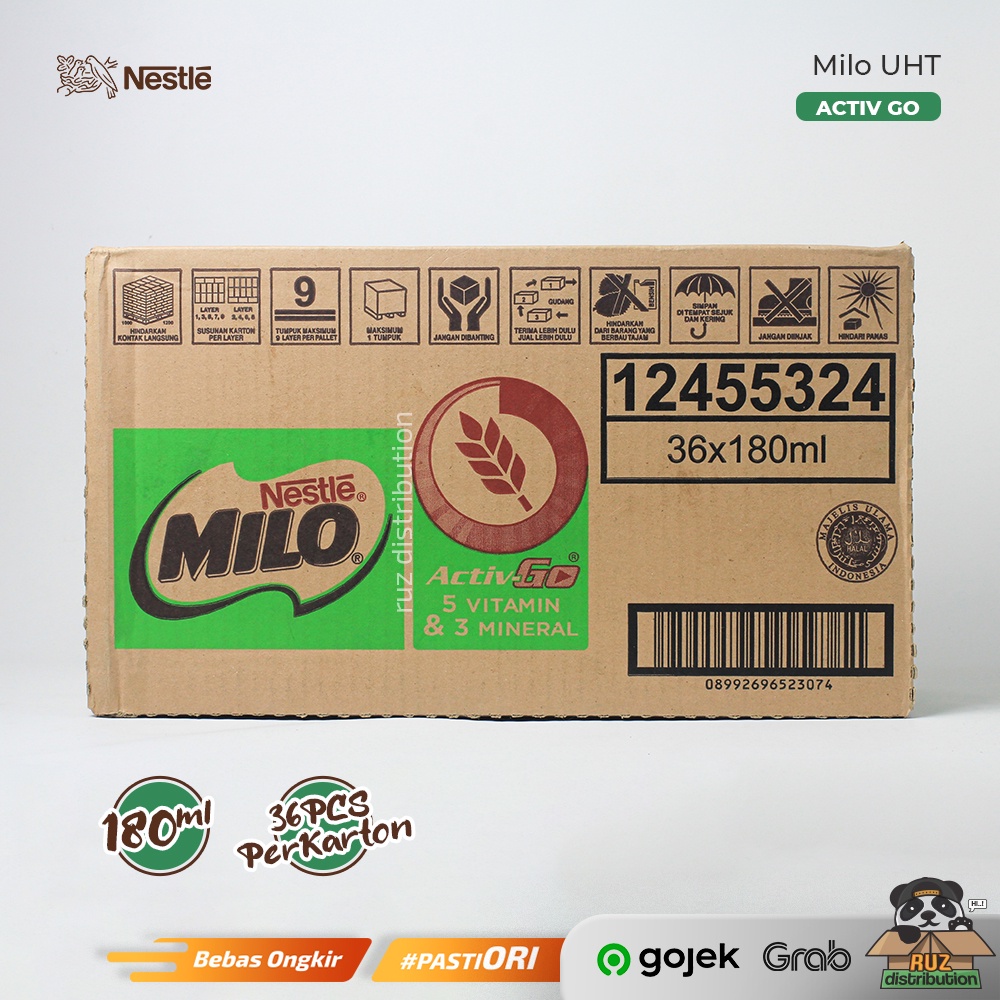 Jual MILO UHT Activ Go 180ml 1 Karton 36Pcs - Milo 180 ml 1 Dus | Shopee Indonesia