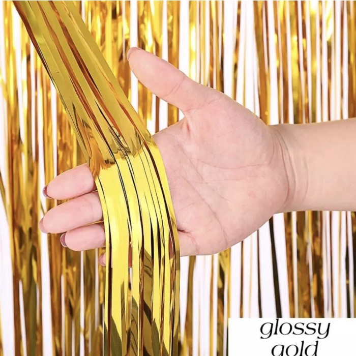 Jual Tirai Foil Rumbai / Curtain Selinger Foil / Backdrop Foil | Shopee ...