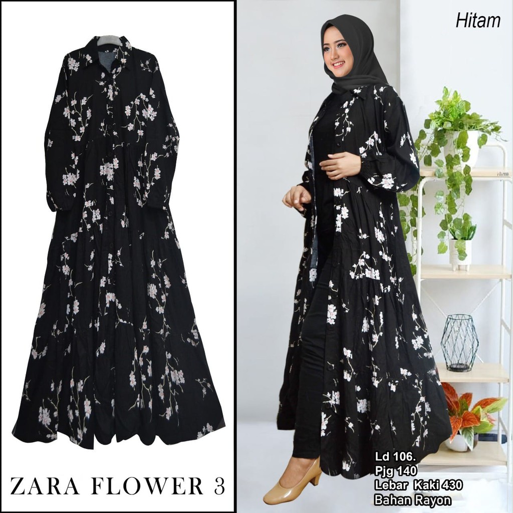 Jual 10 WARNA - Zara Flower outer MOTIF BUNGA ceruty babydoll TANAH ...
