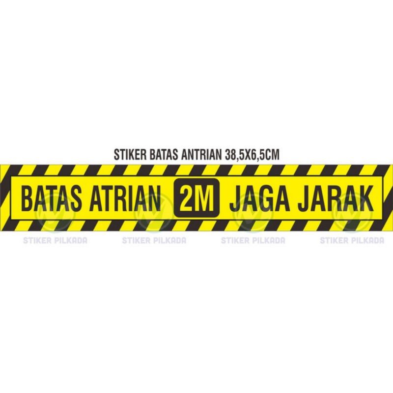 Jual STIKER BATAS ANTRIAN 38,5X6,5CM | Shopee Indonesia