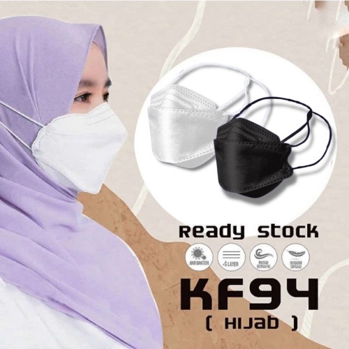 Jual Masker KF94 Hijab Headloop Premium Isi 50Pcs SR | Shopee Indonesia