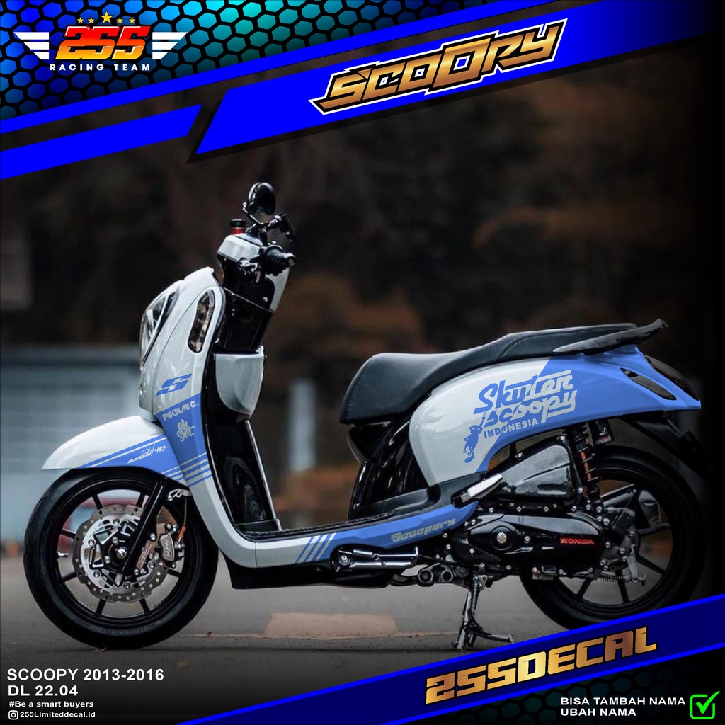 Jual (BISA COD) Decal Scoopy full body Full Blok - Dekal Sticker Scoopy Fi 2013 2014 2015 2016 ...