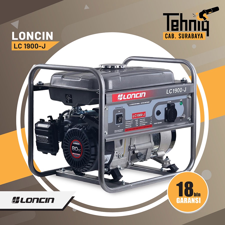Jual GENSET GENERATOR BENSIN LONCIN LC 1900-J PRACTICAL SERIES 1000 ...