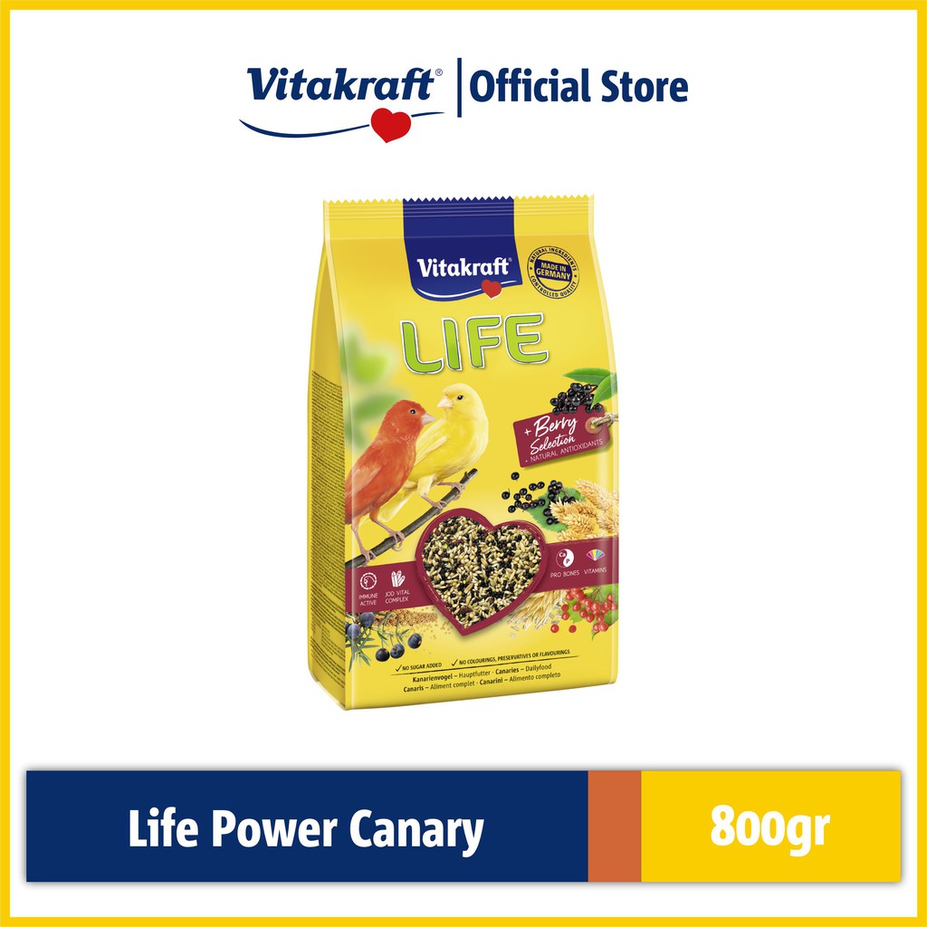 Jual Vitakraft Life Power Canary 800gr - Makanan Lengkap Sehat dengan ...