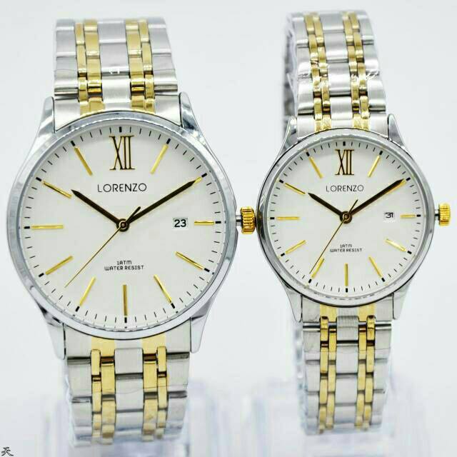 Jual Jam Couple Hegner 1566 Silver Gold Original | Shopee Indonesia
