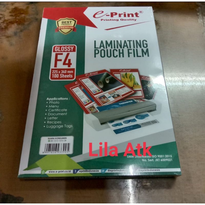 Jual Plastik Laminating Folio/ F4 Eprint | Shopee Indonesia