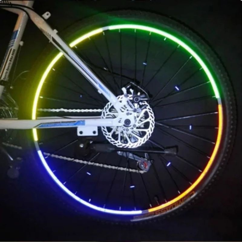 Jual STICKER BICYCLE WHEEL REFLECTIVE STIKER RODA VELG RIMS SEPEDA ...