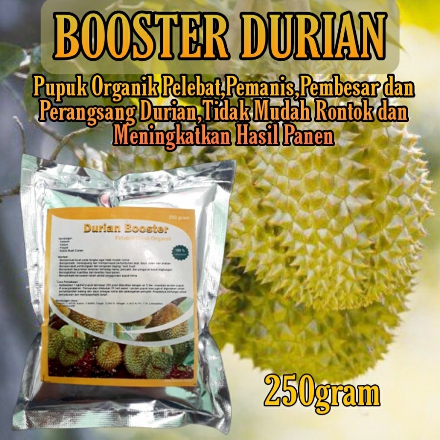 Jual Pupuk Durian Booster Organik Percepat Pelebat Perangsang Buah Tanaman Durian 250gr | Shopee ...