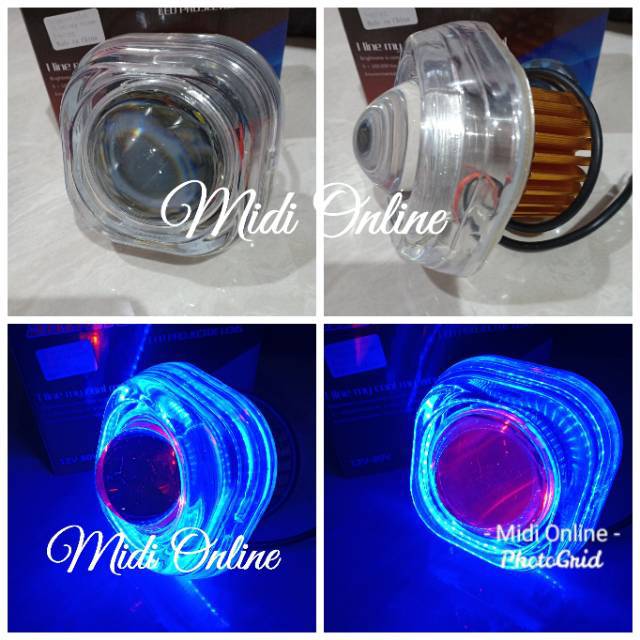 Jual Projie Transparan Kaca Kotak - Lampu Projie Led - Lampu Depan ...