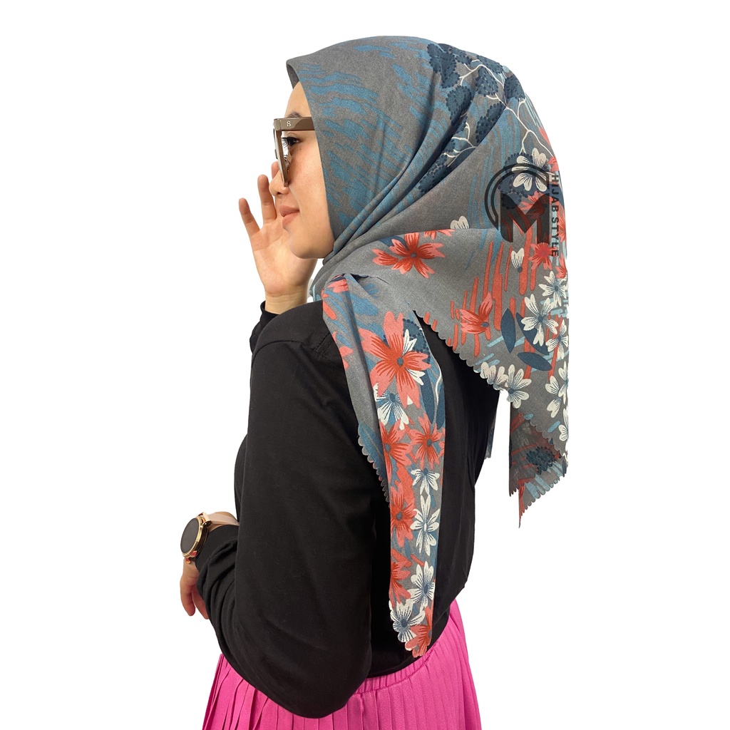 Jual Hijab Voal Motif Bunga II Mecca Hijab Voal Segi Empat Motip Bunga ...