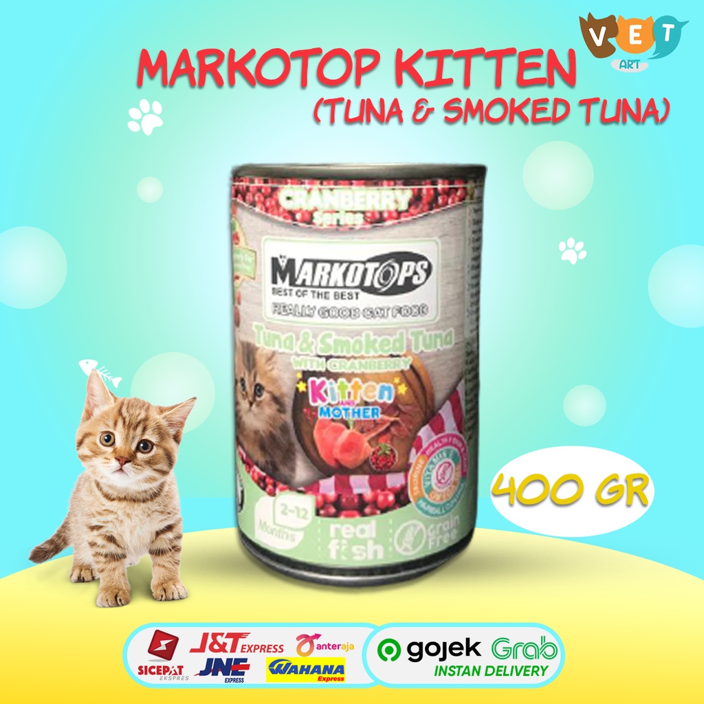 Jual Markotop Kaleng 400g Kitten Makanan kucing Basah smoked tuna ...