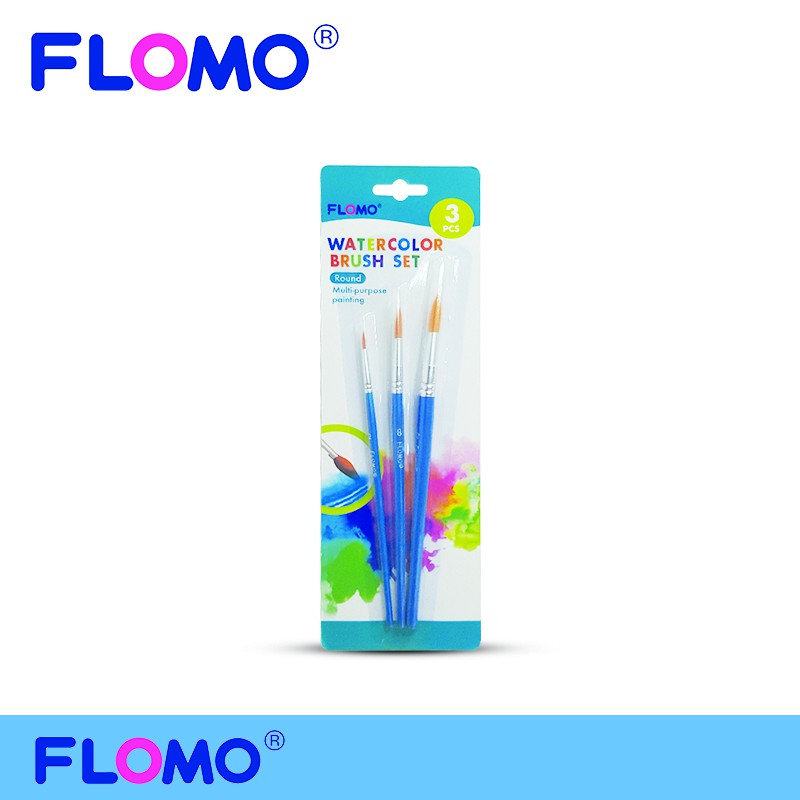 Jual Asaba Stationery - Flomo Water Color Brush Set ( Blue Color = Kuas ...
