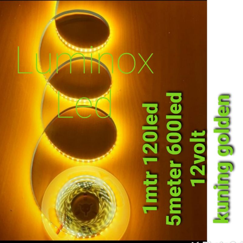 Jual led strip drop ceiling plafon 2835 indoor kuning 120led 12volt 12v ...