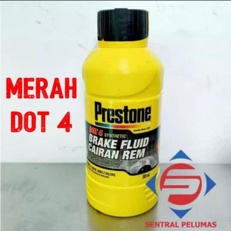 Jual PRESTONE BRAKE FLUID DOT 4 / MINYAK REM (300ML) WARNA MERAH ...