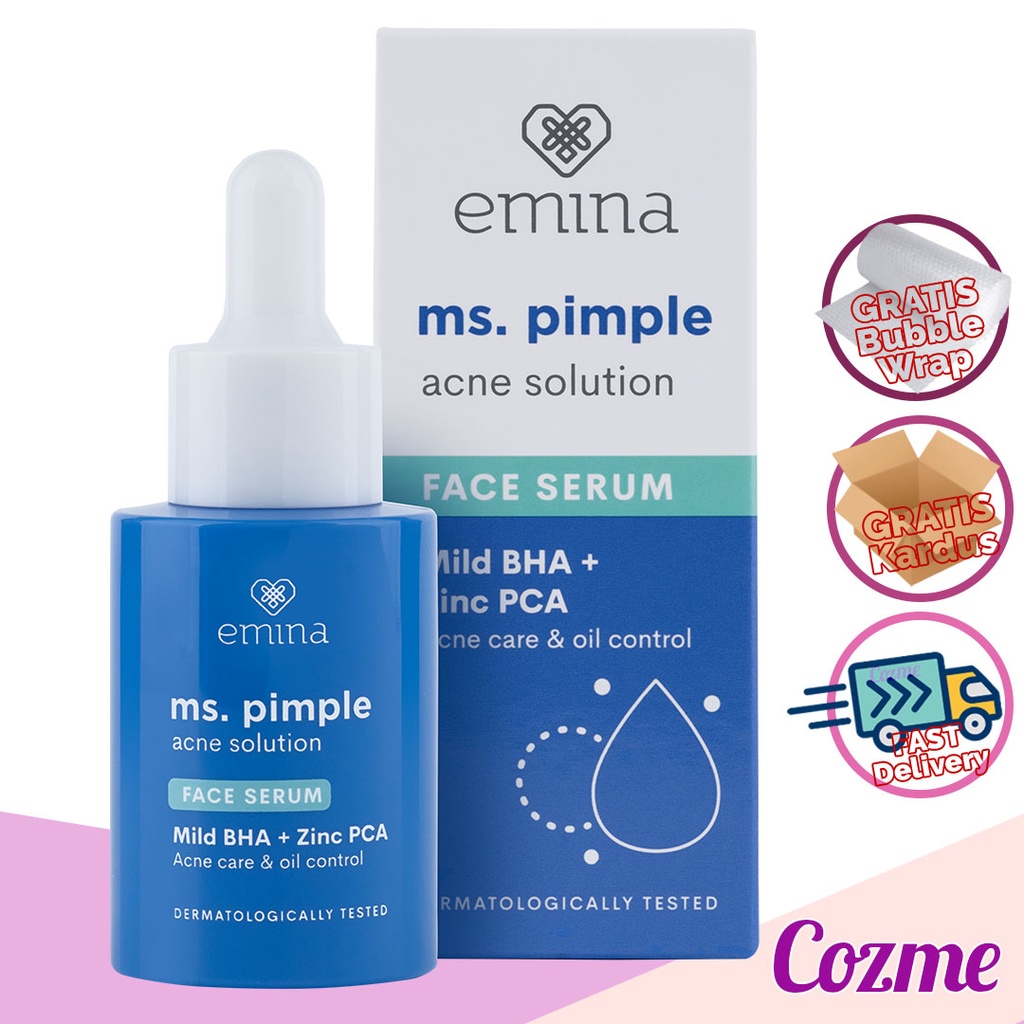 Jual EMINA Ms.Pimple Acne Solution Face Serum 30mL | Shopee Indonesia