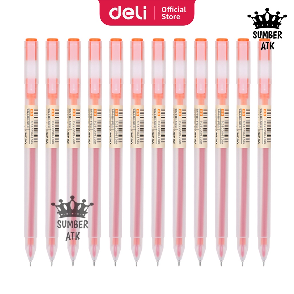 Jual Deli Color Gel Pen Pulpen Gel 8 Warna Cerah Needle Tip 0.5mm ...