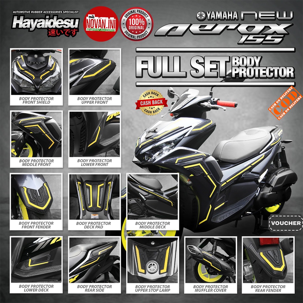 Jual New AEROX Connected 2021-2024 Full Set Body Protector Cover ...