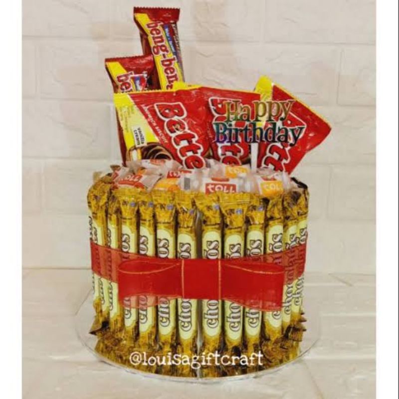 Jual Kue Ultah Tower Snack / Cake Tower Snack Kekinian 1 Susun Bisa ...