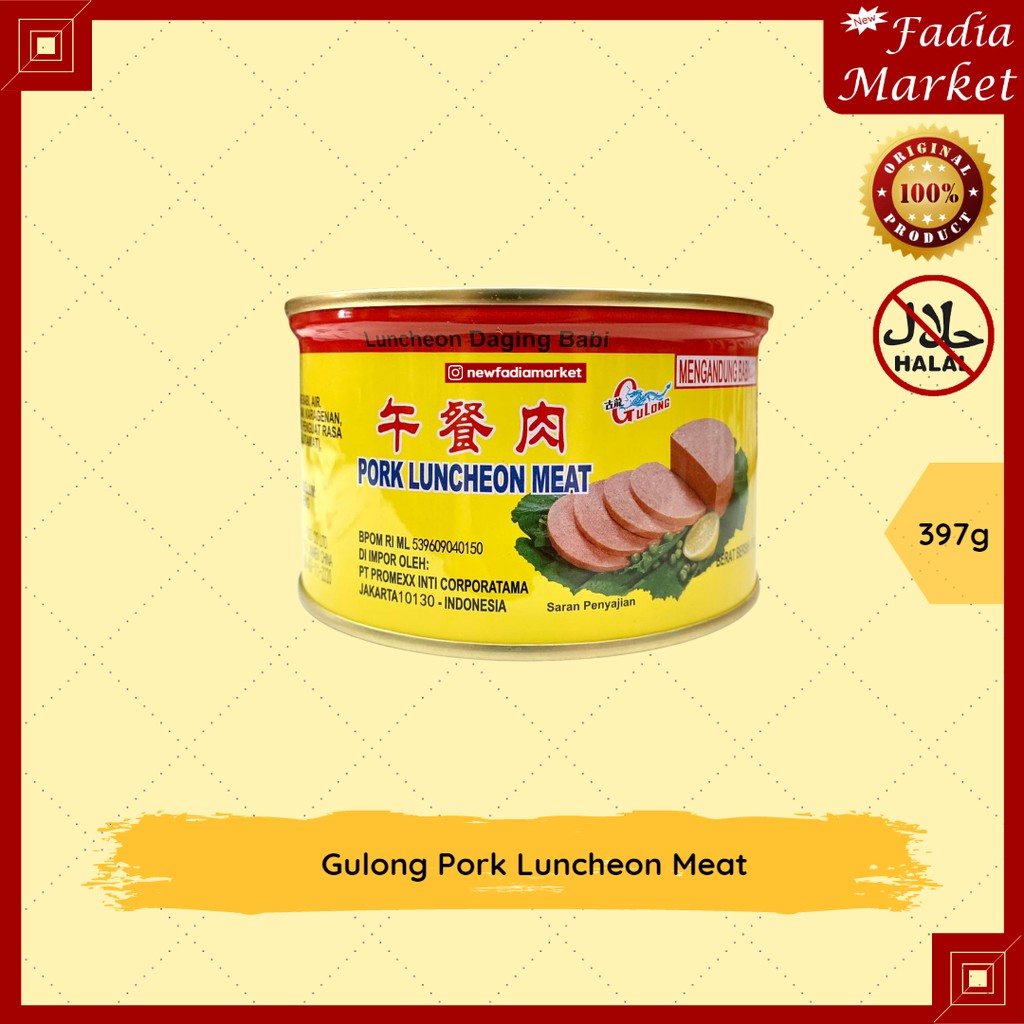 Jual Gulong Pork Luncheon Meat (Ham Babi Maling) 397g | Shopee Indonesia
