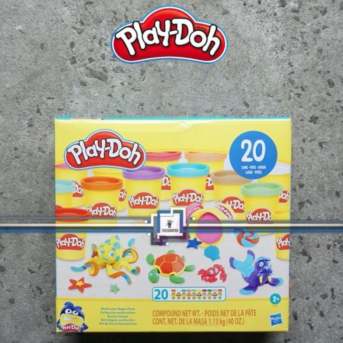 Jual Playdoh Multicolour Magic Pack isi 20 Can Rainbow O Doh Play Doh ...