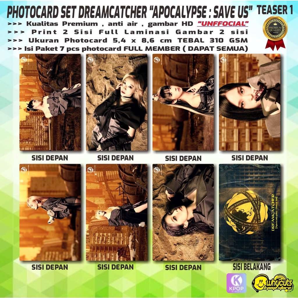 Jual PHOTOCARD FULL SET PC KPOP PREMIUM DREAMCATCHER "APOCALYPSE : SAVE US" / PRINT 2 SISI ...