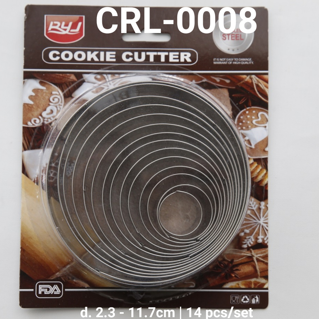 Jual CRL-0008 Cake ring cutter cetakan kue bulat stainless | Shopee ...