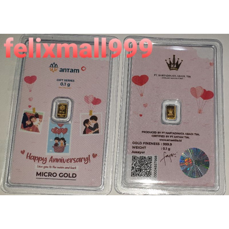 Jual LM MICRO GOLD ANTAM HARTADINATA LUXURY 0.1 GR / LOGAM MULIA HRTA ...