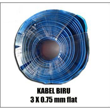 Jual KABEL BIRU - 3 X 0.75 mm - SERABUT - KABEL SIBLE BIRU - KABEL ...