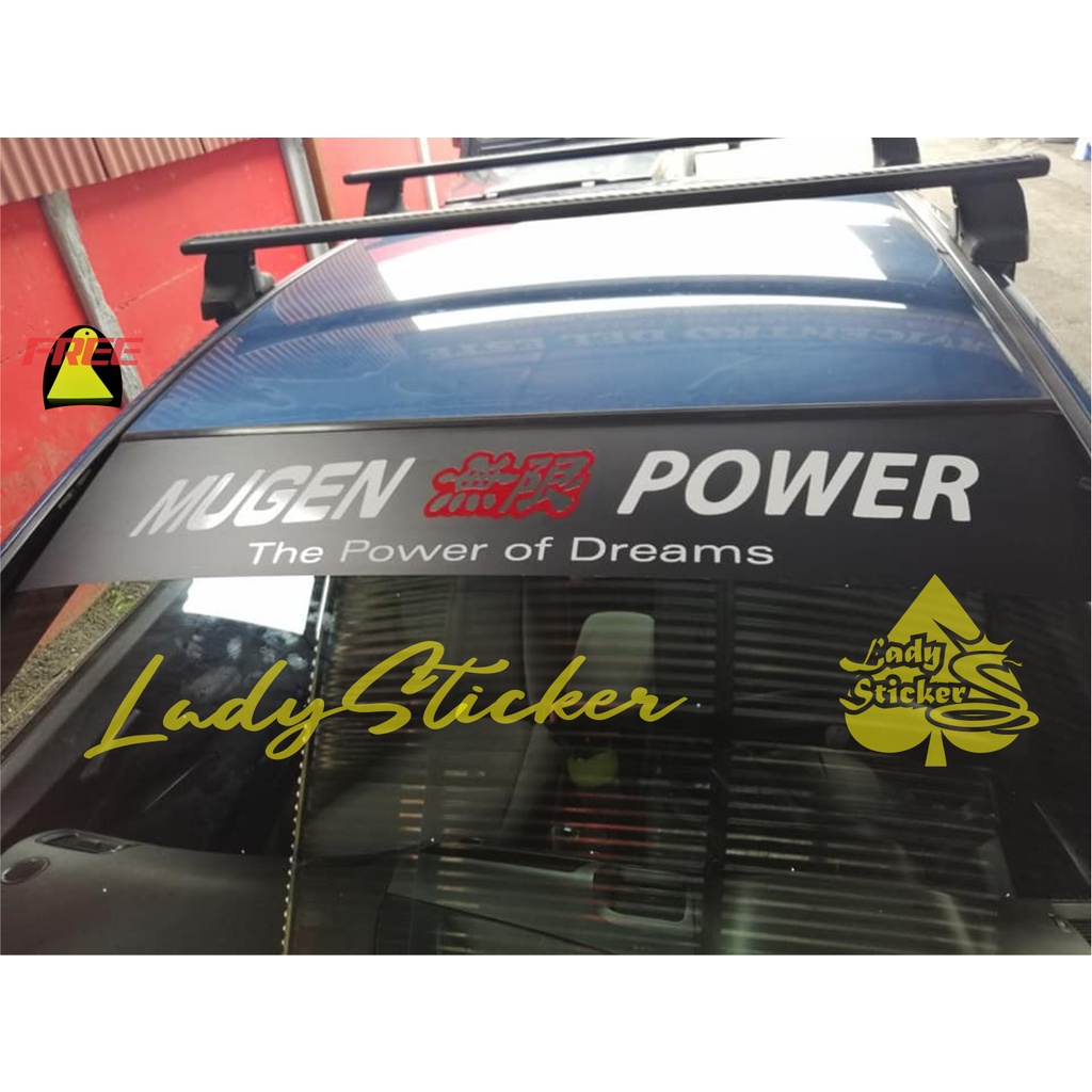Jual sticker mugen power kaca mobil cutting sticker kaca blok mugen ...