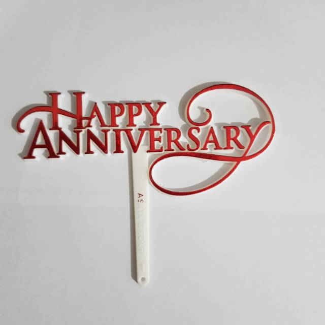 Jual Topper tulisan Happy Anniversary merah | Shopee Indonesia