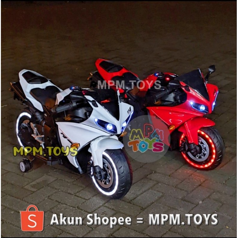 Jual Mainan Motor Aki Anak GP Aki anak ORIGINAL Ada Lampu Roda | Shopee ...