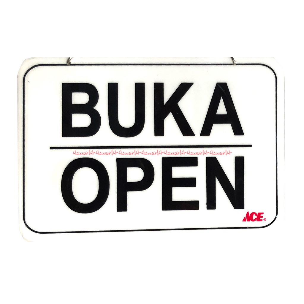 Jual Kris Sign Acrylic Stiker Tanda Buka Open Dengan Rantai Sticker Bo ...