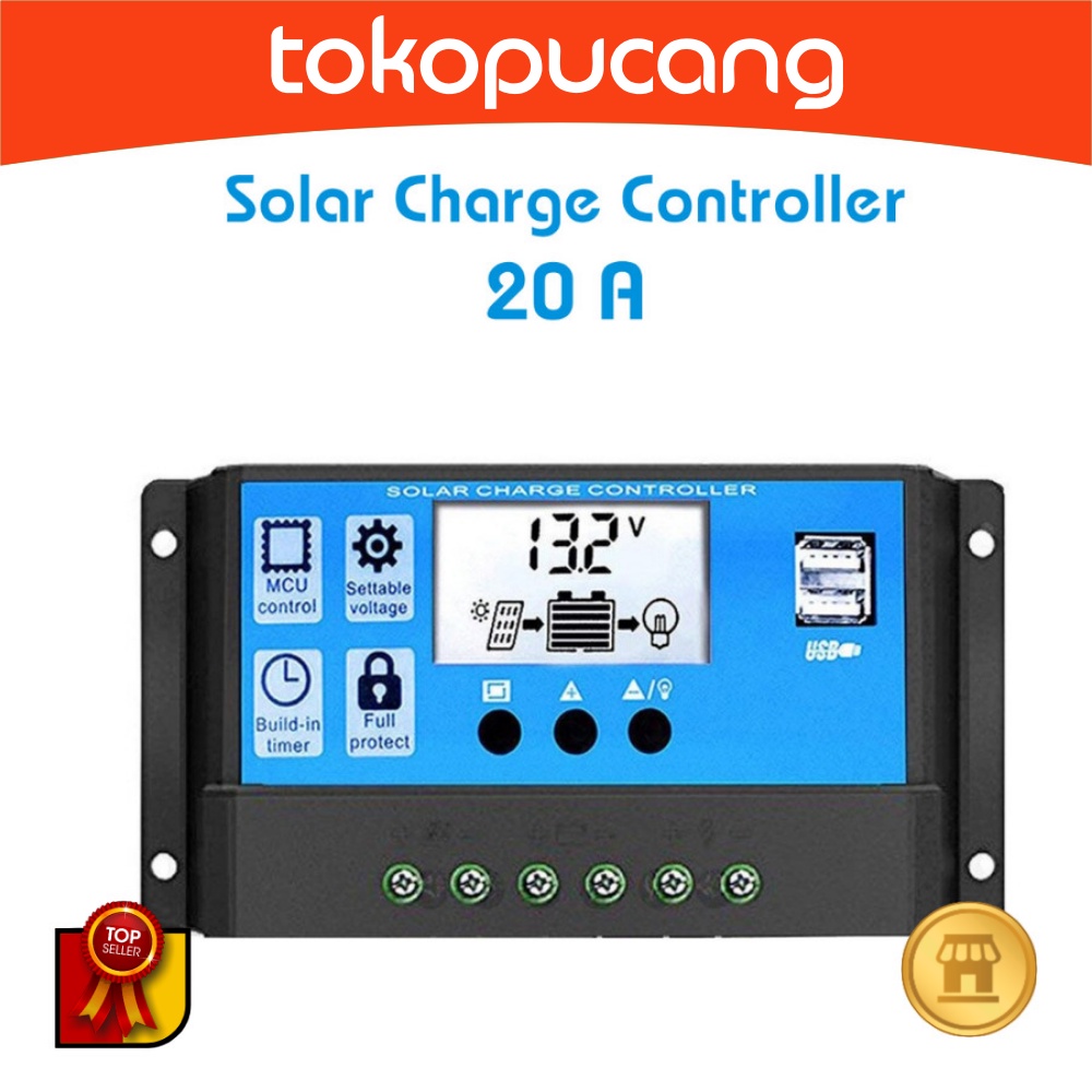 Jual Solar Charge Controller 20A Cell PWM Pengisi Daya Surya 12V24V 20 ...