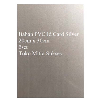 Jual Bahan PVC Id Card Instan Silver 5 Set | Shopee Indonesia