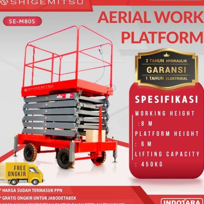 Jual Tangga Elektrik Electric Push Mobile Scissor Lift Sem80S Ac ...