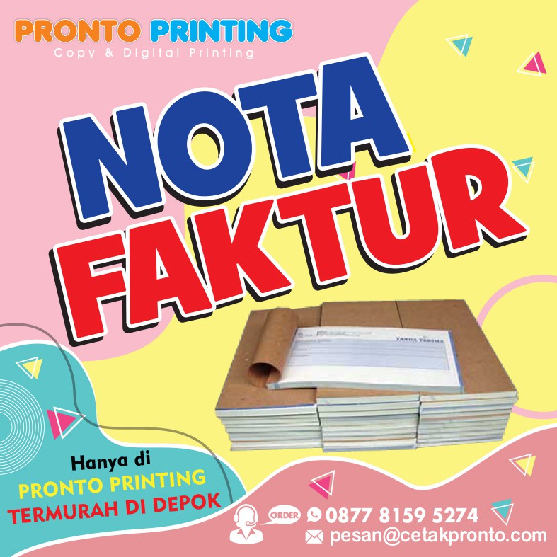 Jual Pronto Printing NOTA BON KWITANSI INVOICE A5 minimal 20 BUKU ...