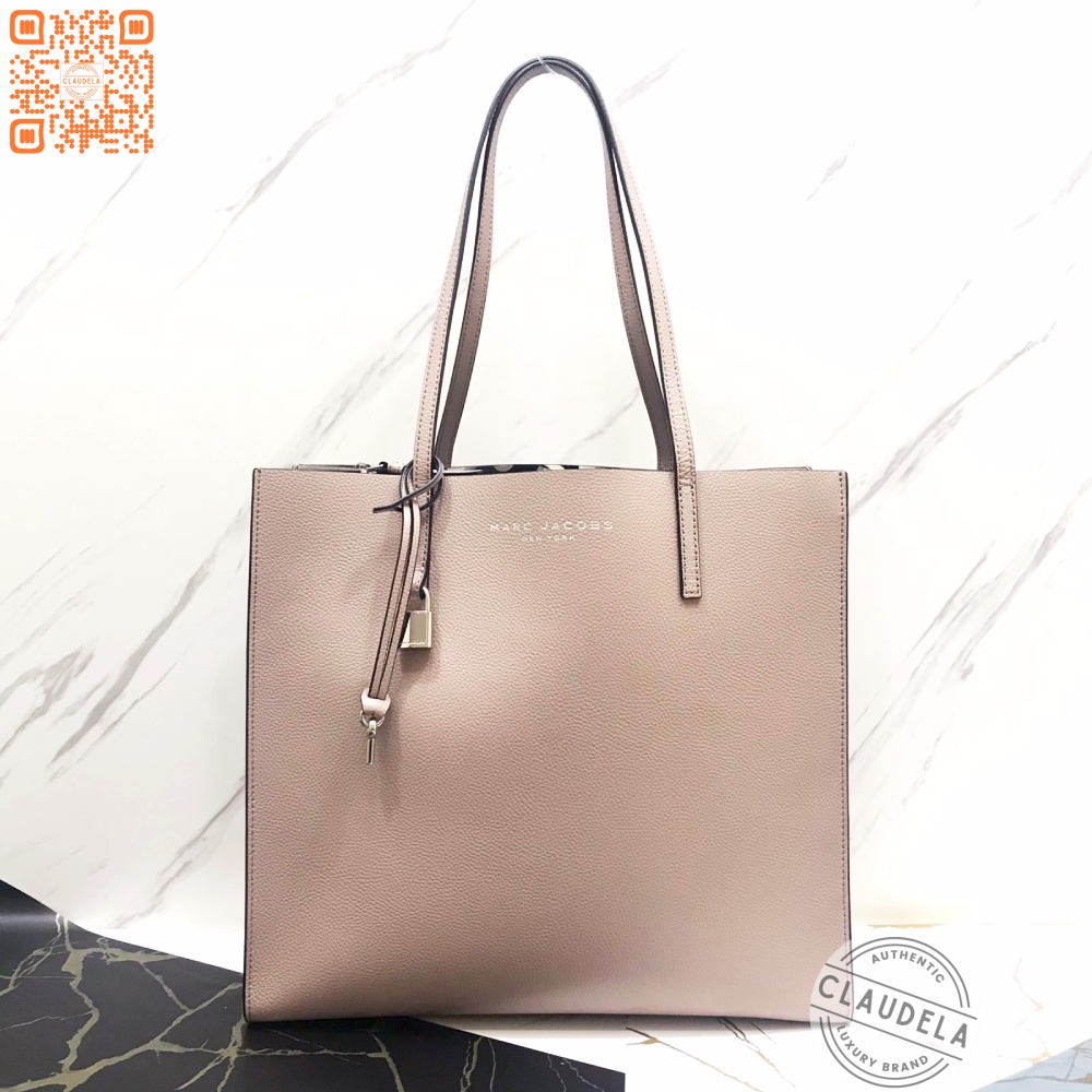 Jual MARC JACOBS Large Grind Tote Bag in Romantic Beige | Shopee Indonesia