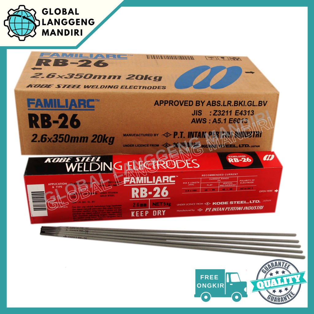 Jual Kawat Las KOBELCO RB26 / 2.6MM / 3.2MM / 4.0MM (5KG)/ RB 26 | Shopee Indonesia