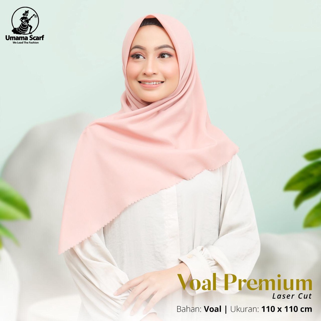 Jual jilbab segi empat POLOS umama BASIC VOAL premium laser cut | Shopee Indonesia
