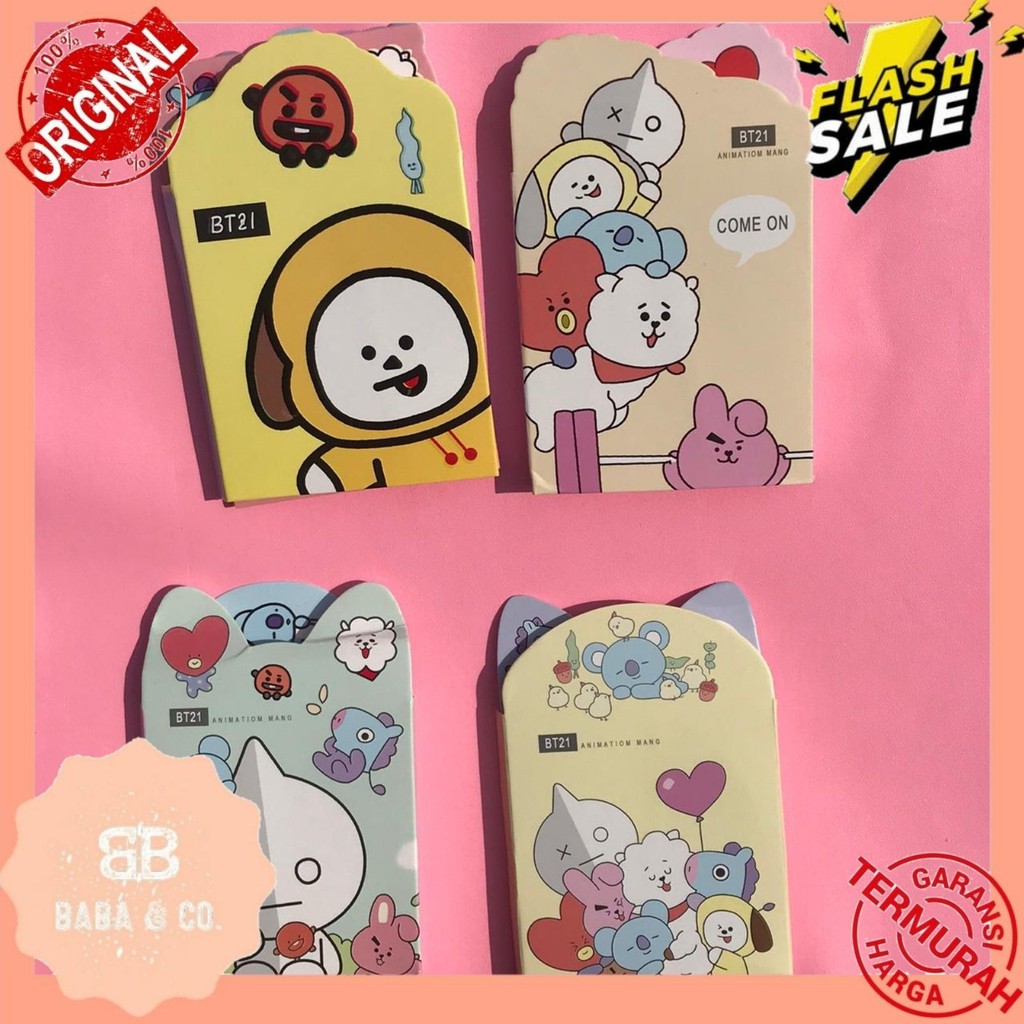 Jual STICKY NOTE BT21 UKURAN BESAR KERTAS NOTE BT21 LUCU MURAH STICKY ...